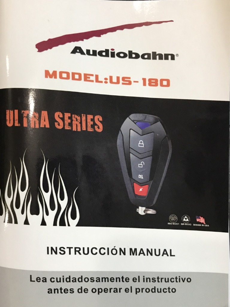 Manual Alarma Audiobahn Us 180 | PDF