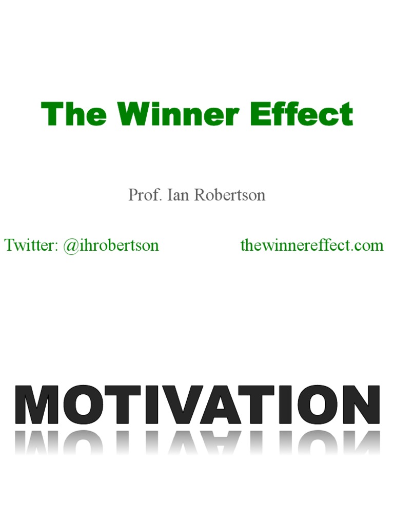 Ian Robertson Winner Effect | PDF
