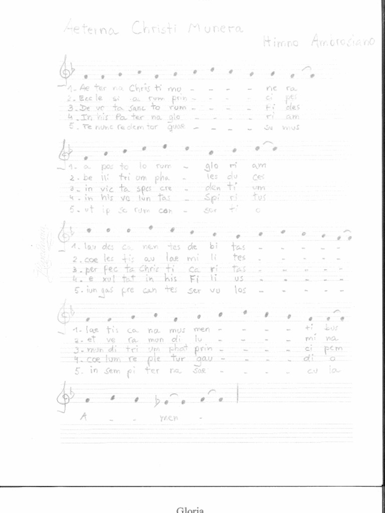 GLORIA - Aeterna Christi Munera | PDF