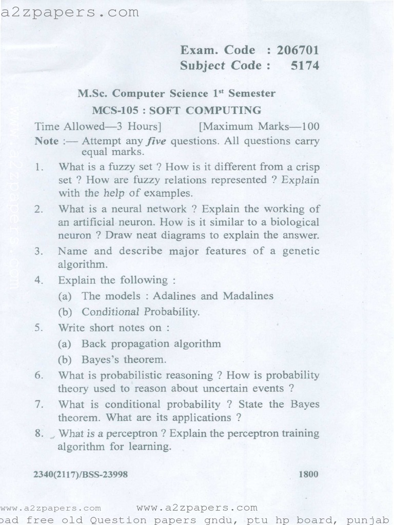 SC - MSC - Cs - 1st Sem - 2017 | PDF | Computers