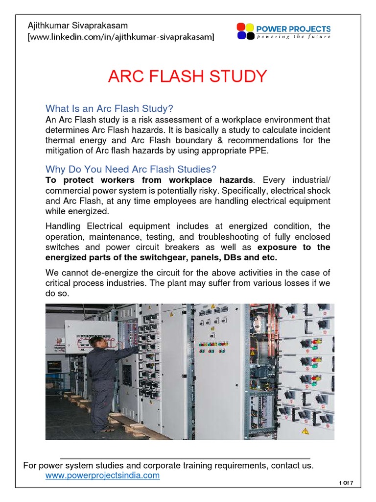 An Overview On Arc Flash Study | PDF | Electrical Engineering | Electricity