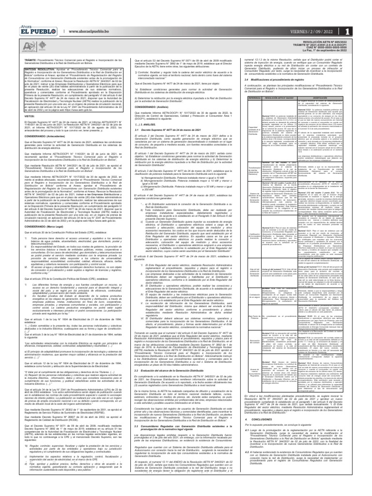 AETN-AETN Separata Res 485-486-487-488-2022-09-02-A | PDF | Generación ...