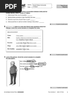 Practice KET (A2) Reading and Writing Test 01 With Answers | PDF