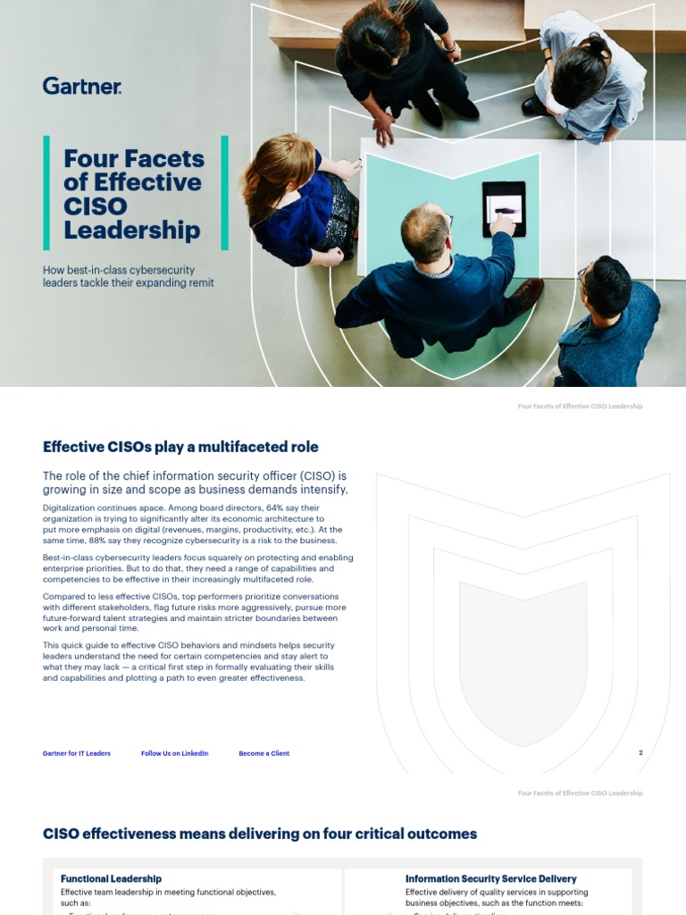 Four Facets of Effective Ciso Leadership | PDF | Leadership | Risk
