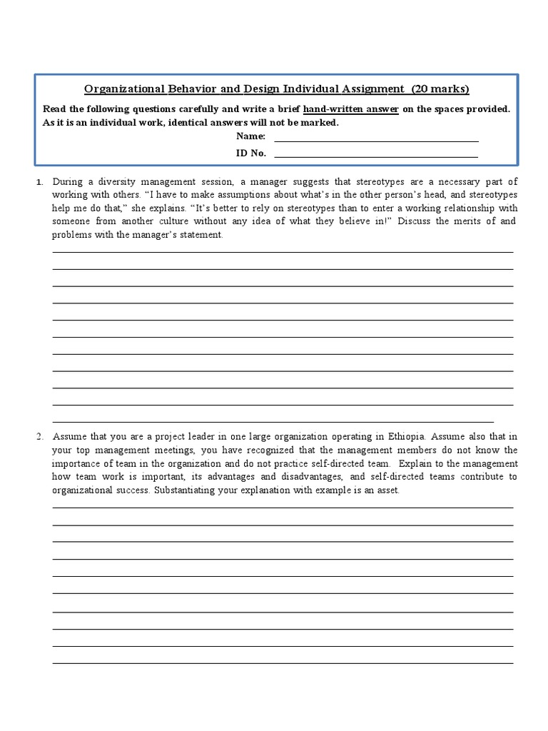 OB - Individual Assignment-3 | PDF