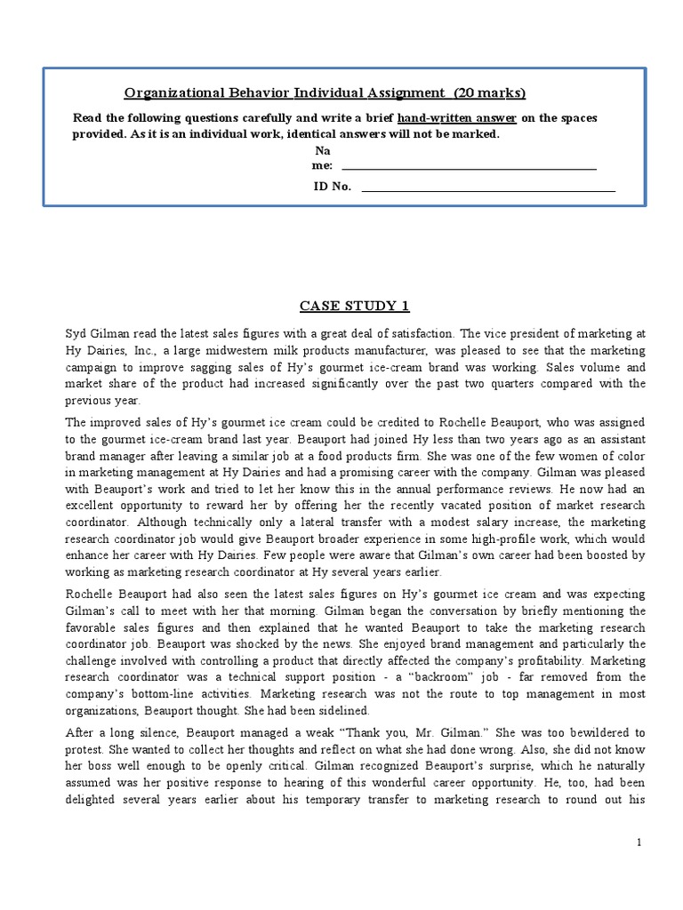 OB-Individual Assignment | PDF