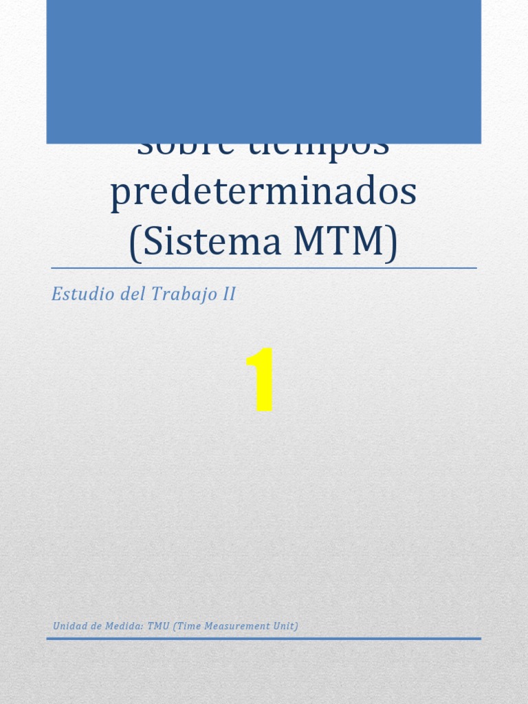 Fdocuments - Ec Ejercicios de Tiempos Predeteminados MTM | PDF | Máquinas | Ingeniería mecánica