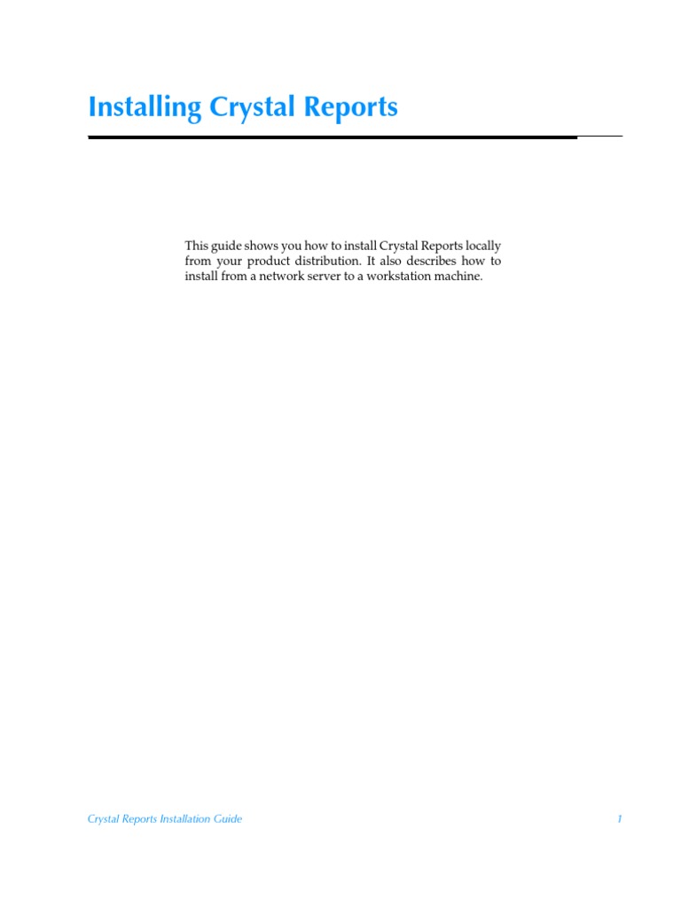 Installing Crystal Reports | PDF | Installation (Computer Programs) | Microsoft Visual Studio