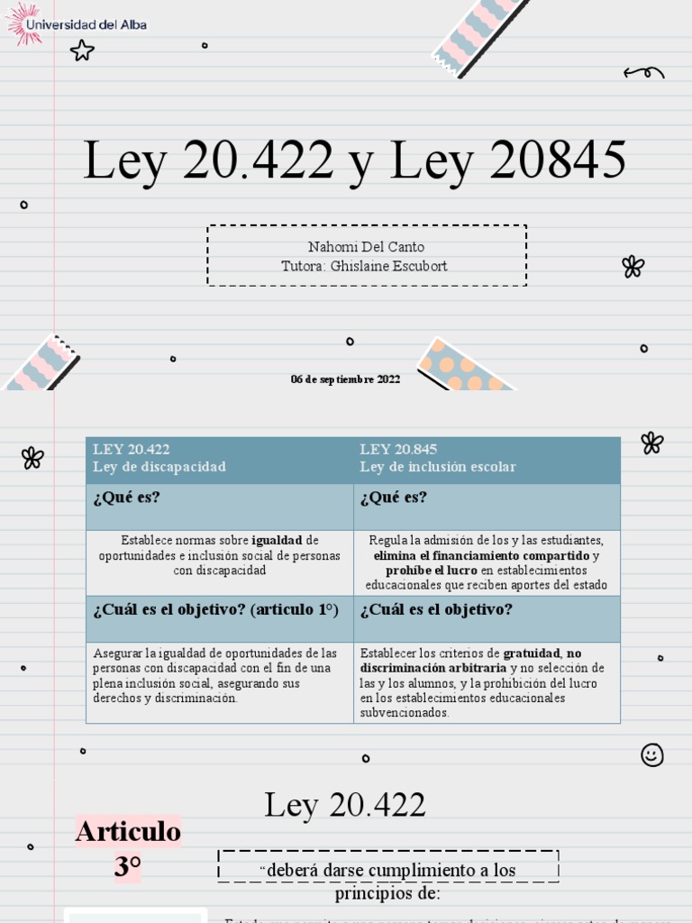Seminario Ley 20422 y 20845 | PDF