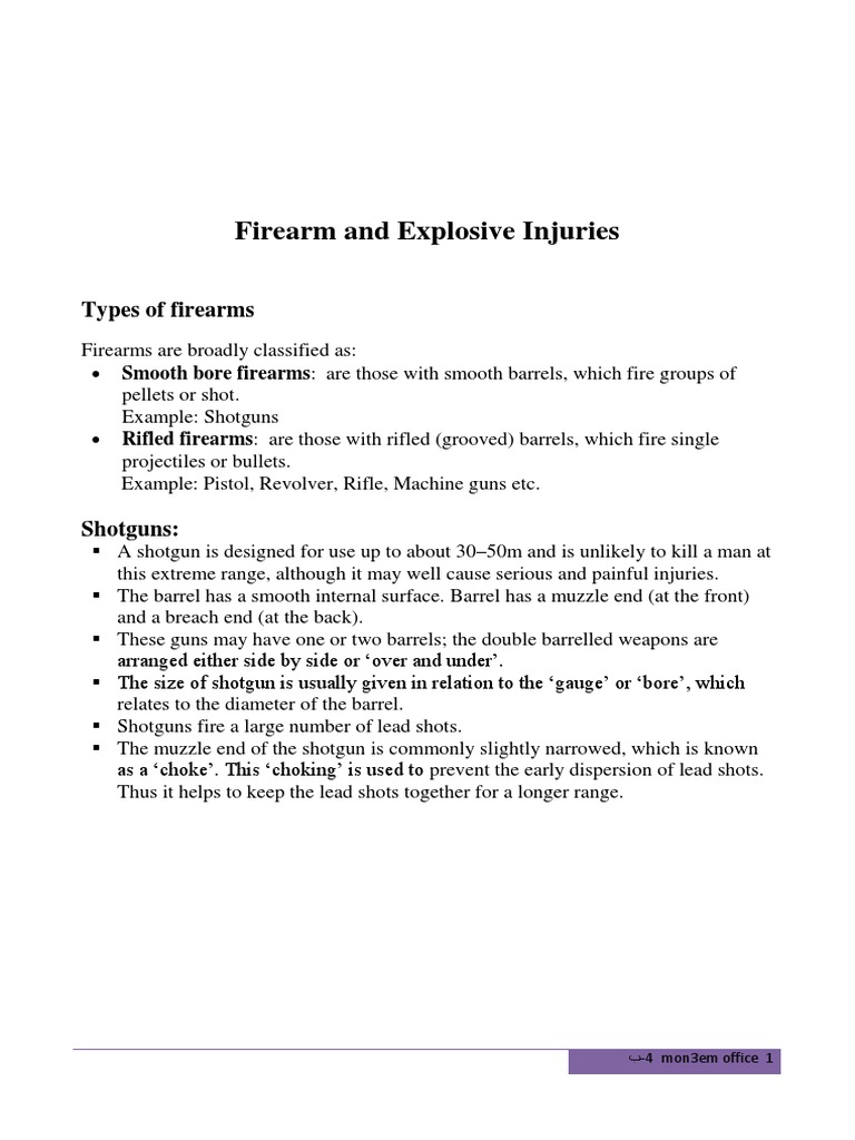 Firearm And Explosive Injuries Forensic Pdf