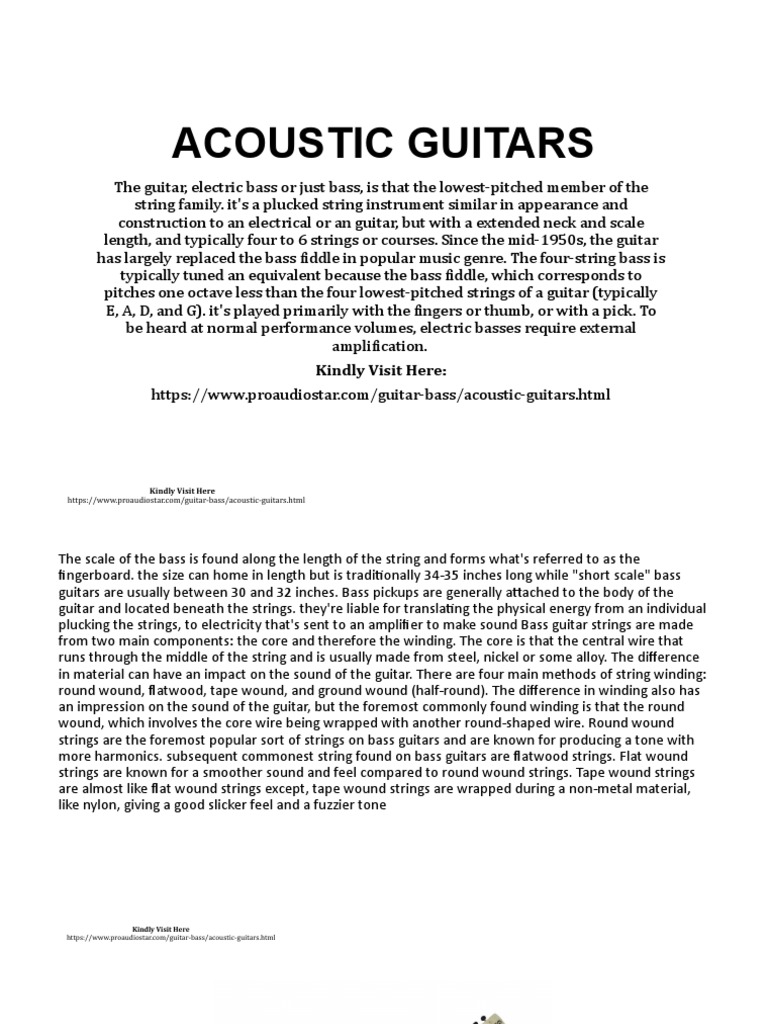 Acoustic Guitars | PDF