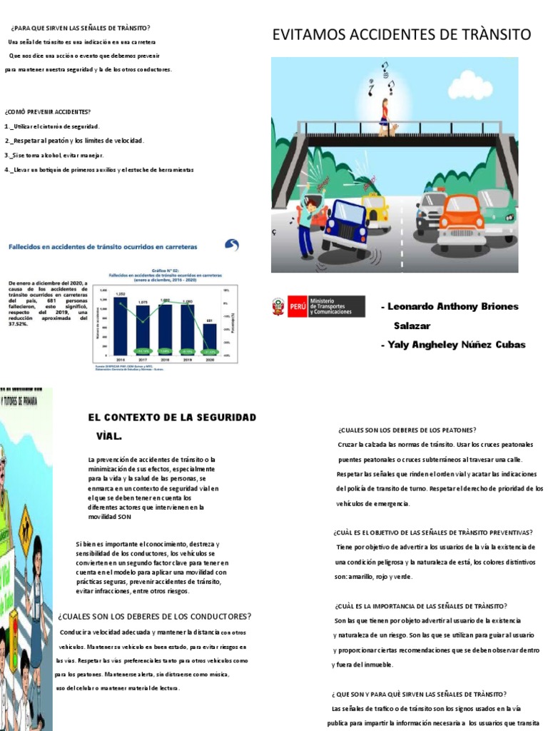 Evitamos Accidentes de Trànsito | PDF | Accidente de tráfico | Peatonal