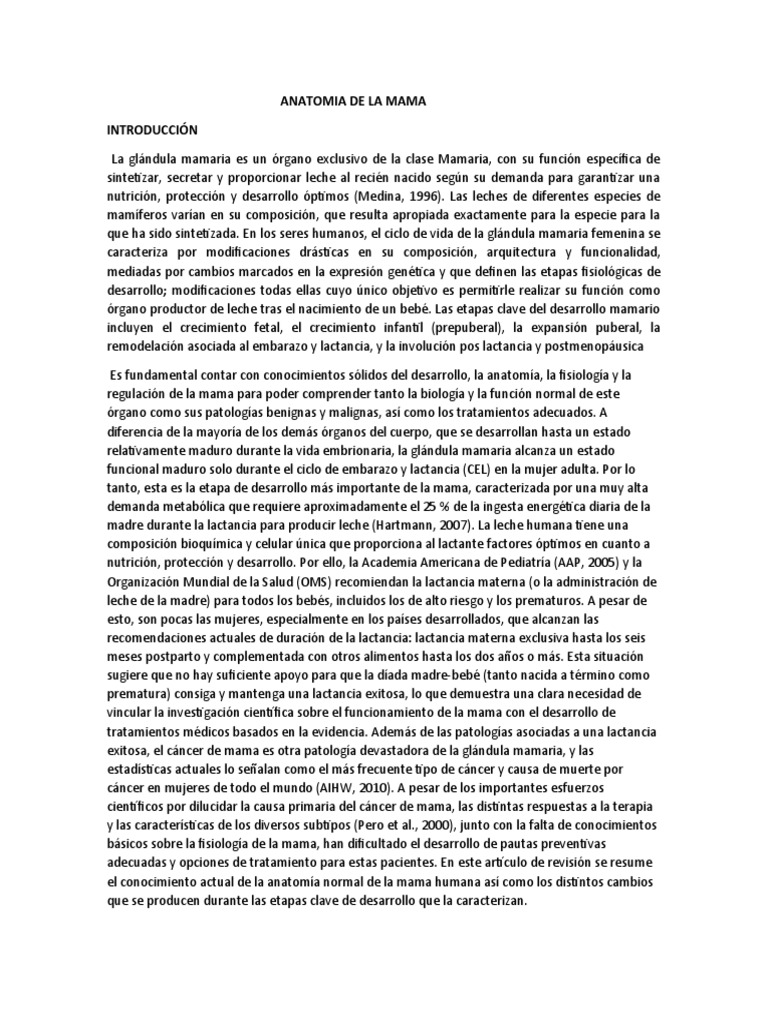 Anatomia de La Mama | PDF