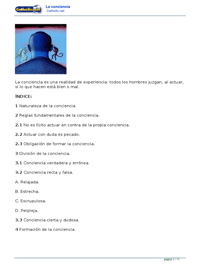 Guía Católica sobre la Conciencia | PDF | Moralidad | Pecado