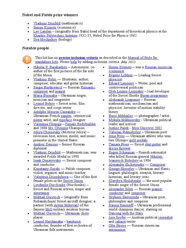 Nobel and Fields Prize Laureates | PDF