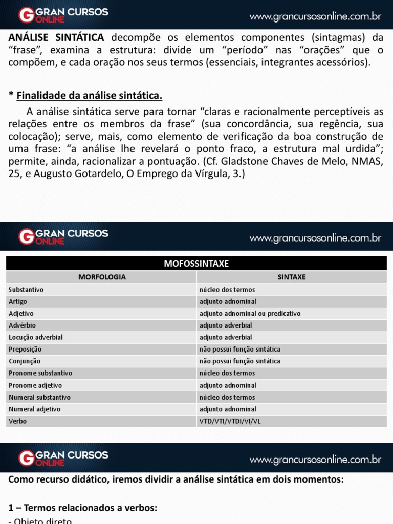 Aula 2 - Análise Sintática | PDF