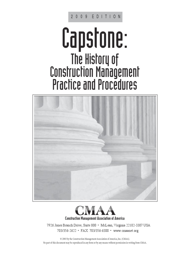 CMAA Capstone-2009 | PDF | Construction Management | Economies