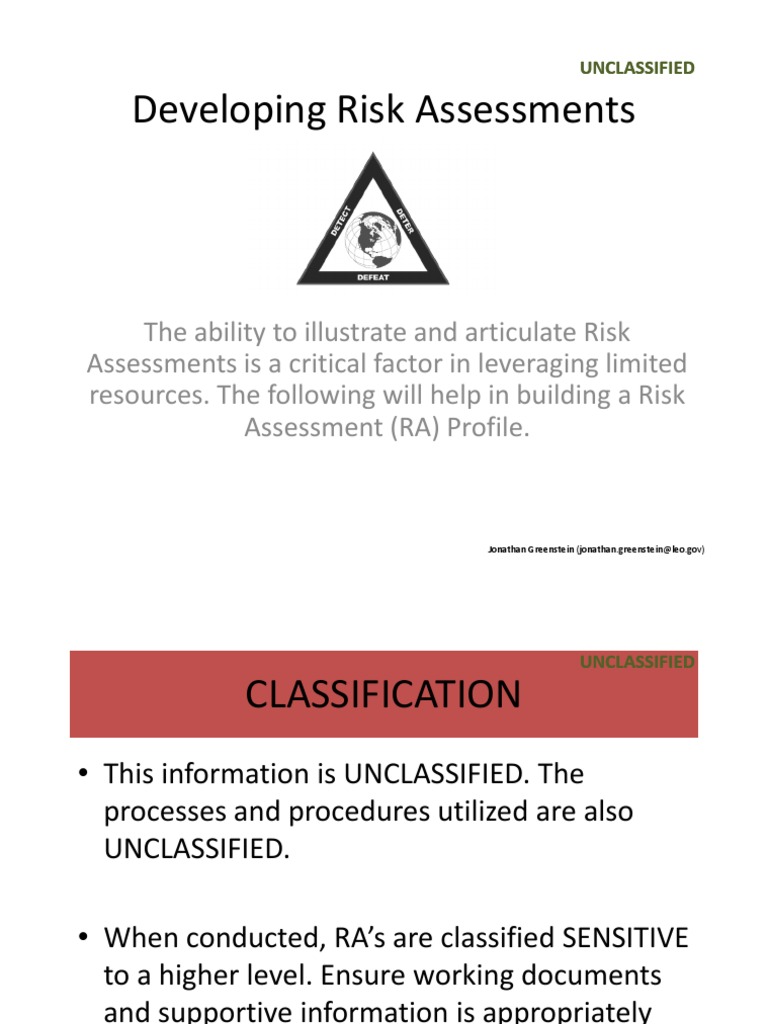 Developing Risk Assessments | PDF