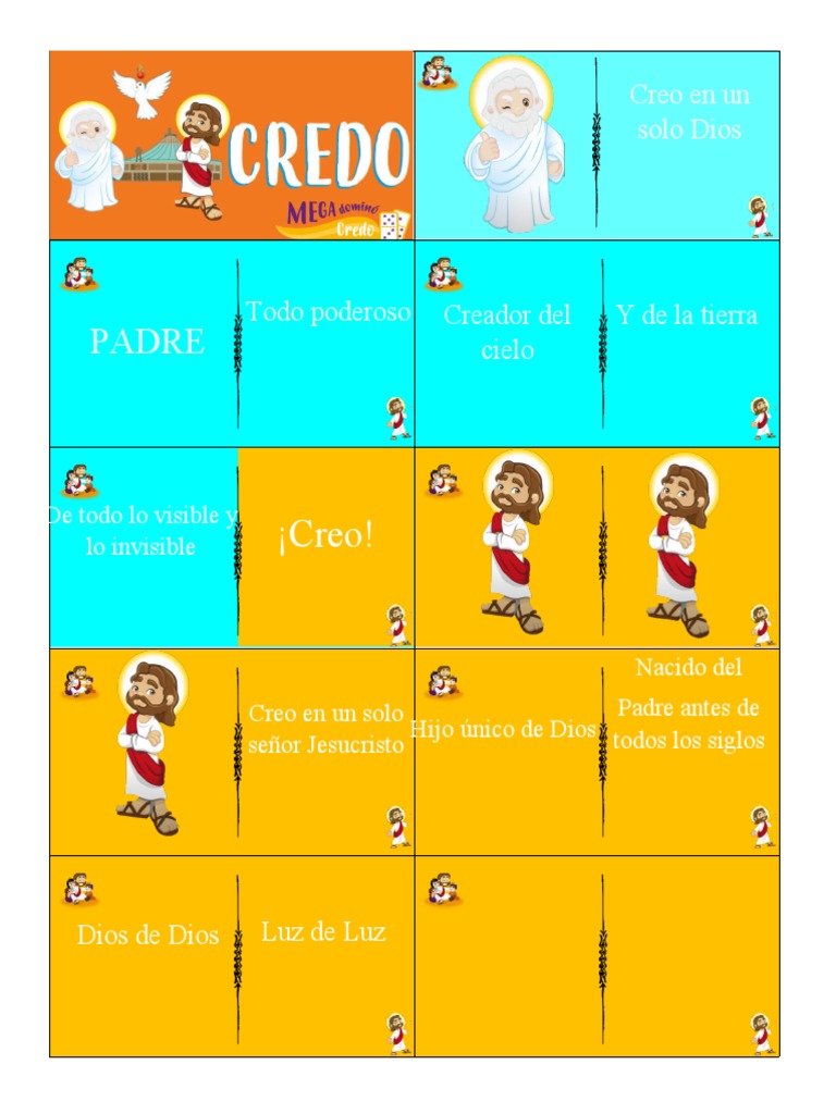 Credo Católico para Niños: Imágenes y Juegos | PDF | María, madre de ...