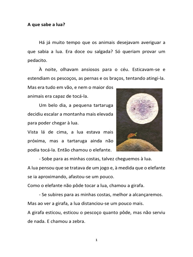 TEXTO - A Que Sabe A Lua | PDF | Lua | Elefante