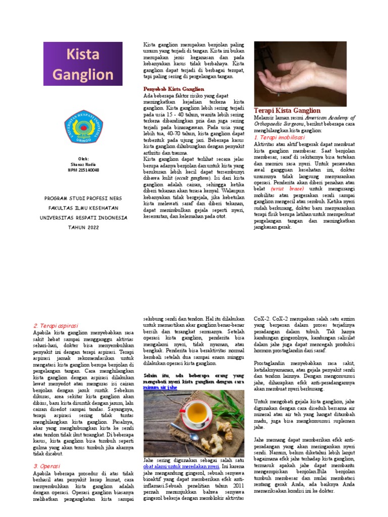 Leaflet Kista Ganglion | PDF