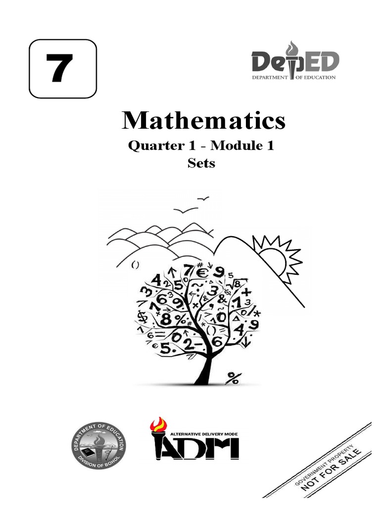 Math7 Q1 SLM WK1 | PDF | Set (Mathematics) | Mathematics