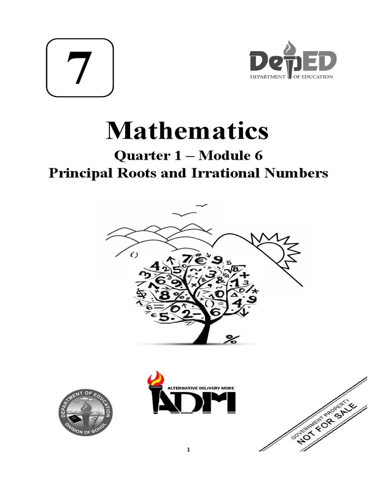 Math-7 Q1 SLM WK6 | PDF | Square Root | Numbers Math-7 Q1 SLM WK6 | PDF | Square Root | Numbers