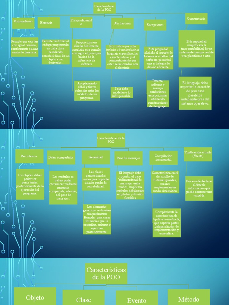 Caracteristicas de La POO | PDF | Objeto (informática) | Programación ...
