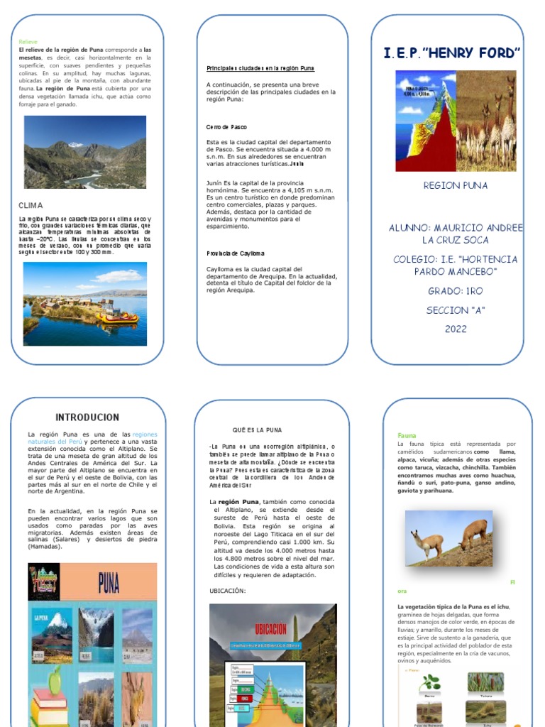 Descripción de las características geográficas y ciudades principales ...