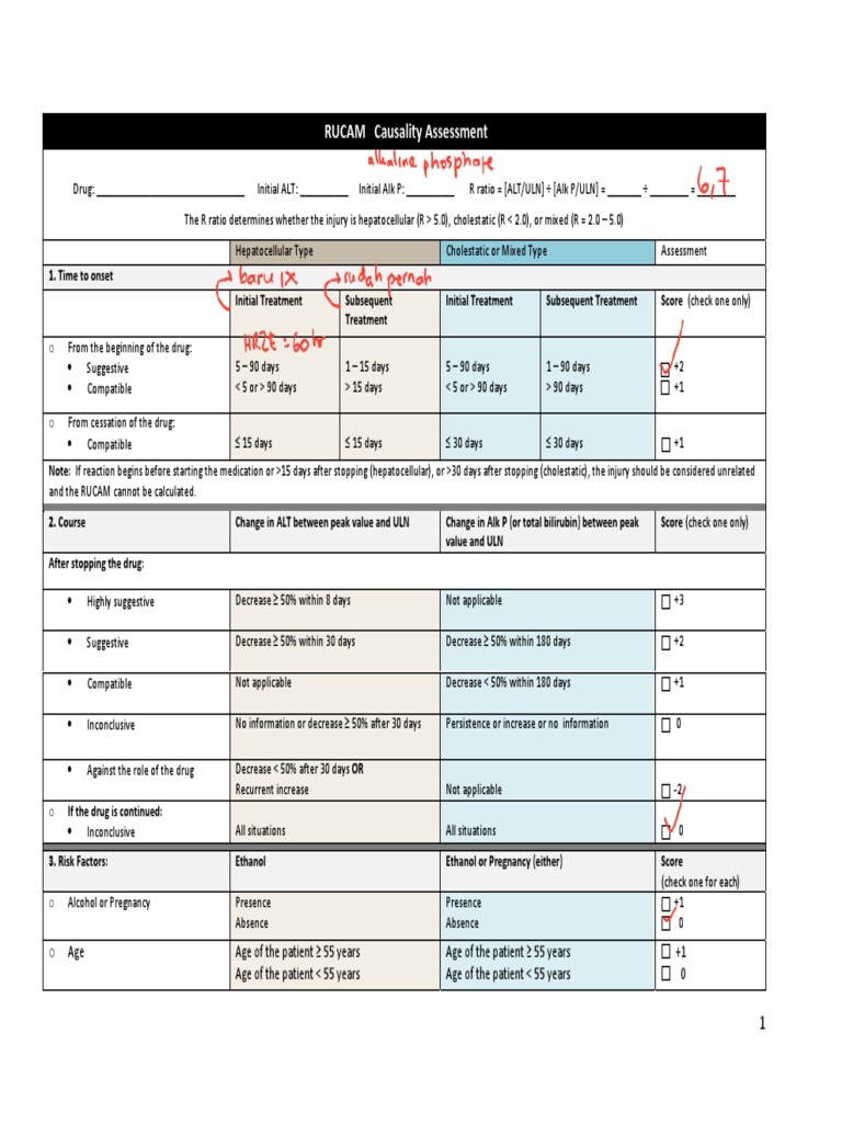 RUCAM Risk Score | PDF | Hepatitis | Hepatitis C