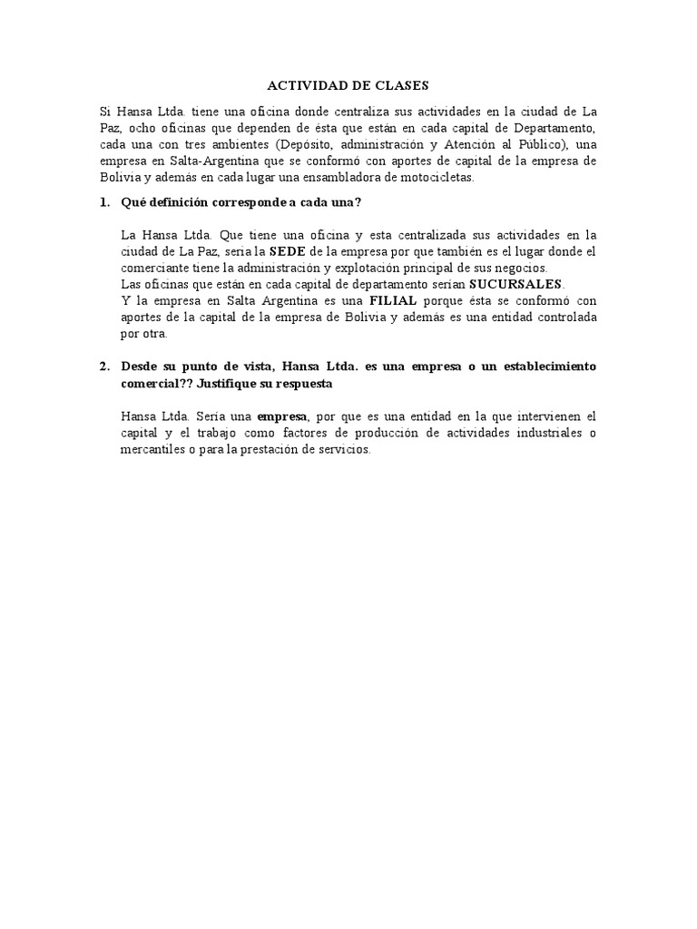 Actividad de Clases | PDF