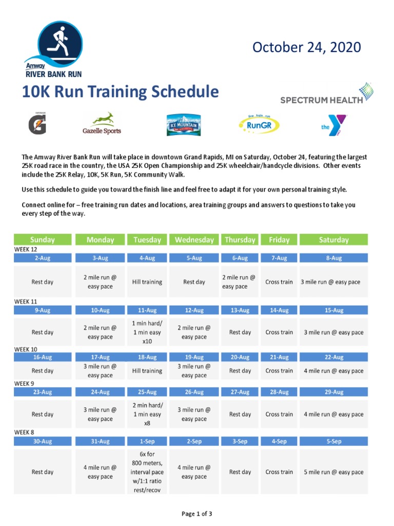 10K Run | PDF | Long Distance Running | Health Care