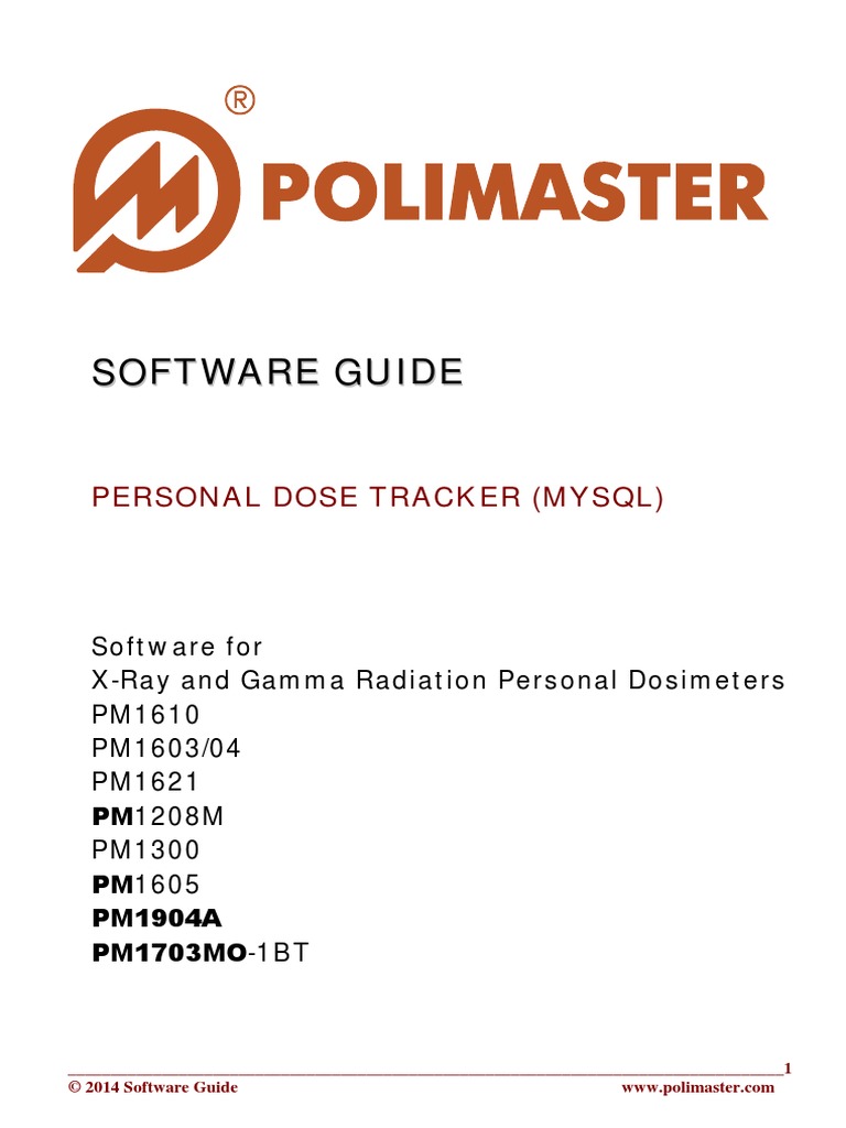 Personal Dose Tracker Software User Guide | PDF | Installation ...