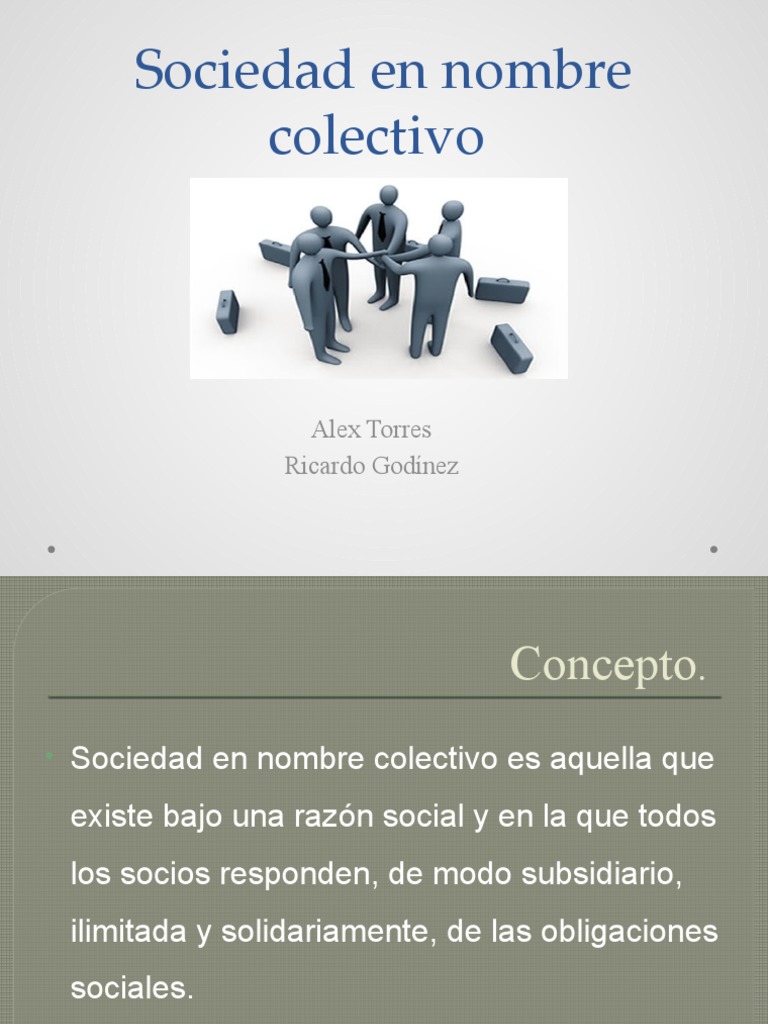 Sociedad en Nombre Colectivo | Descargar gratis PDF | Pagos
