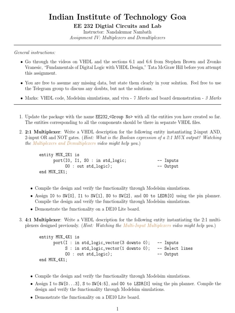 Assignment 4 | PDF | Vhdl | Computer Science