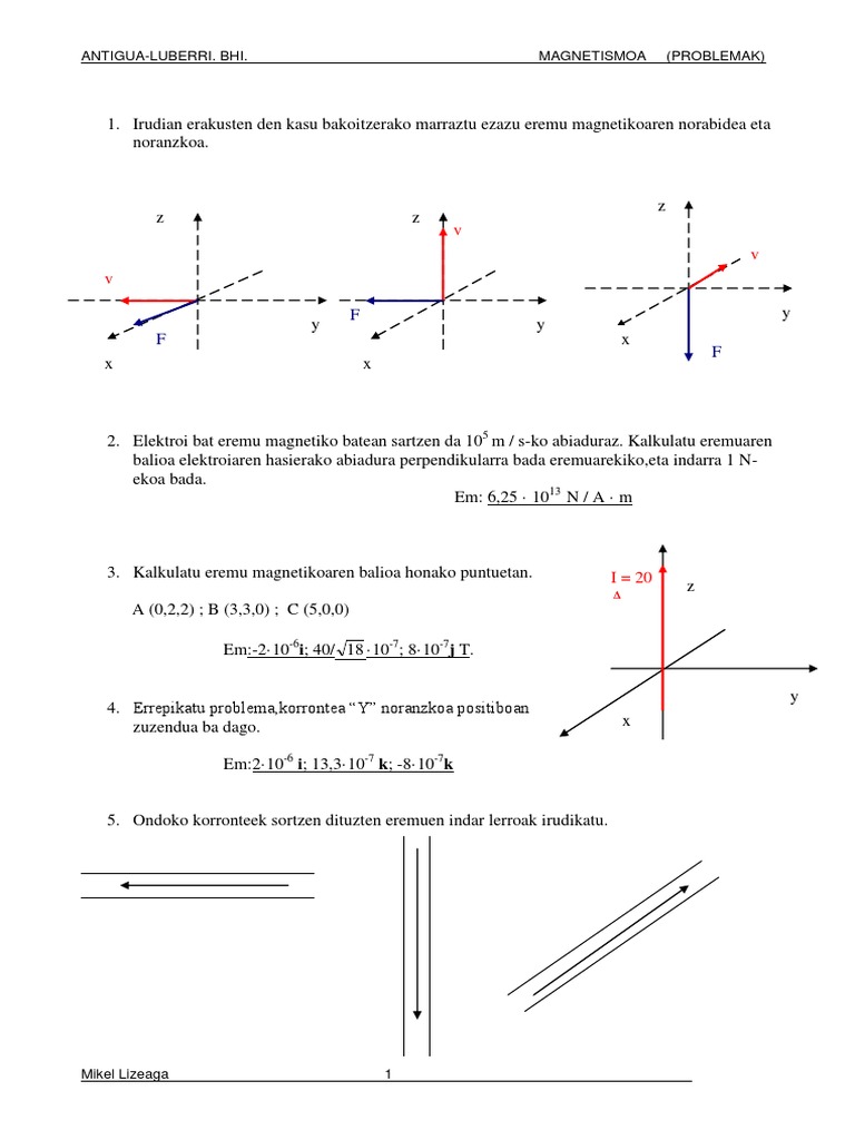 Magnetismoa Problemak1 | PDF