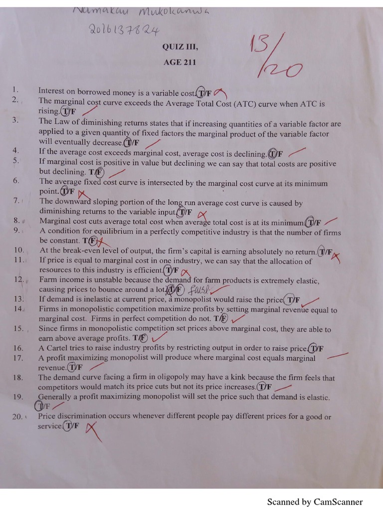 Micro Economics Past Papers | PDF