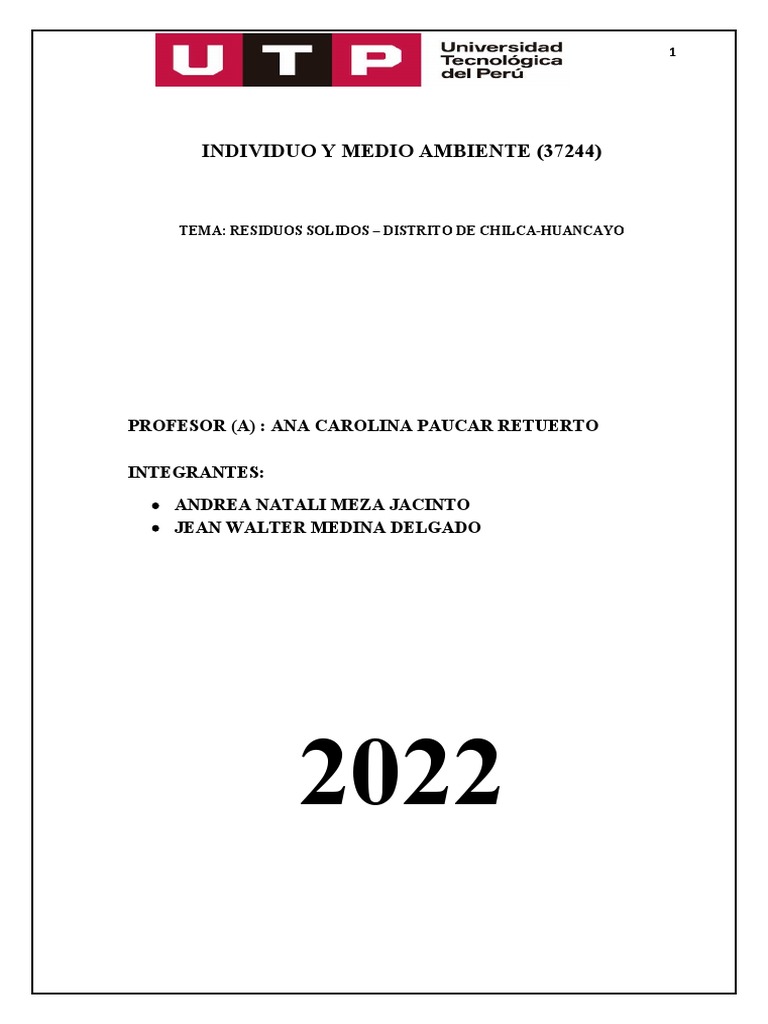 Final | PDF | Residuos | Contaminación