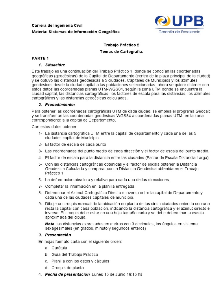 Guia TP2-Parte 1-Cartografía-V1 | PDF | Geodesia | Cartografía