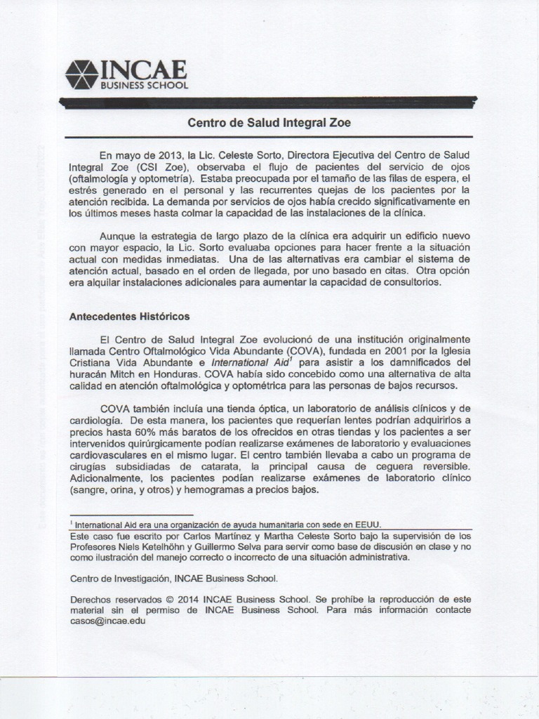 Centro de Salud Integral Zoe | PDF
