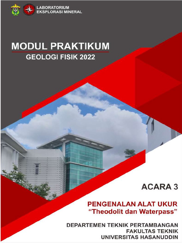 Modul Acara 3 Pengenalan Alat Ukur Theodolite & Waterpass | PDF