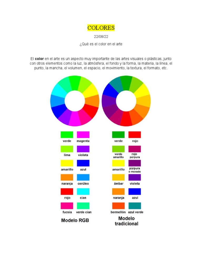Colores 4 | PDF | Color | Tecnicas artisticas