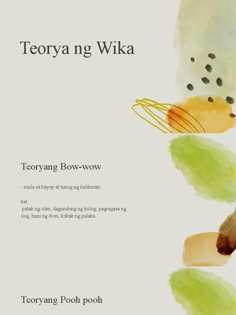 Filipino 9-Teorya NG Wika | PDF