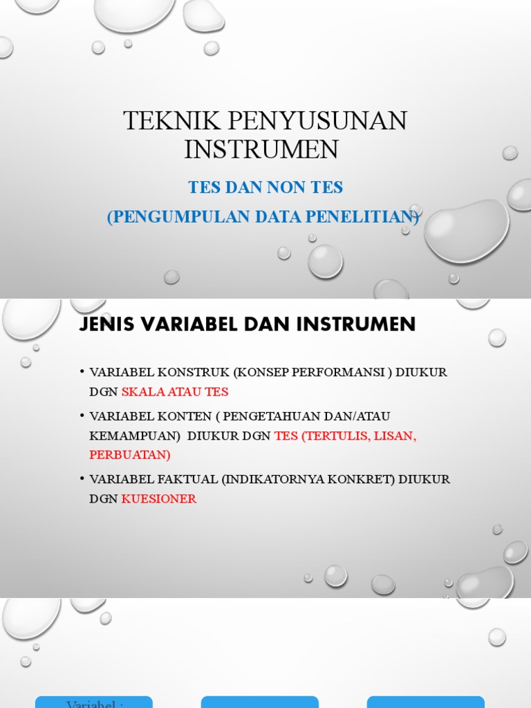 Teknik Penyusunan Instrumen | PDF