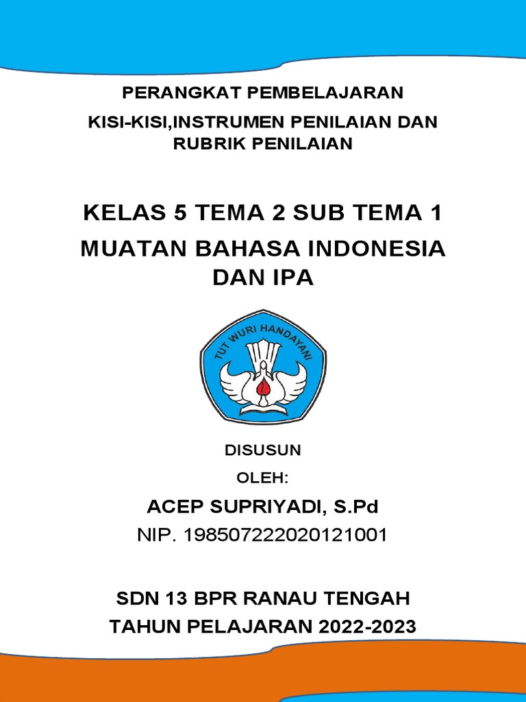Instrumen Penilaian Dan Kisi-Kisi Ipa Kelas 5 Tema 2 | PDF