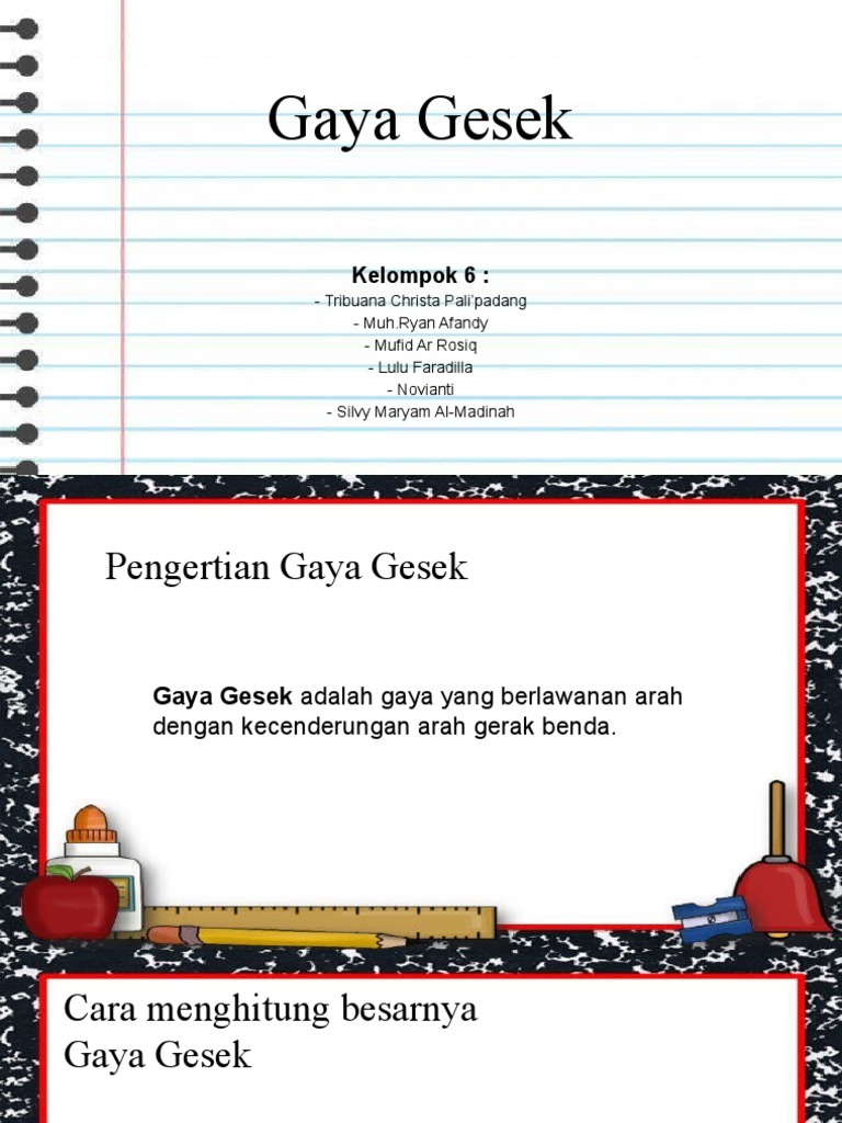 Gaya Gesek (PPT) JL | PDF
