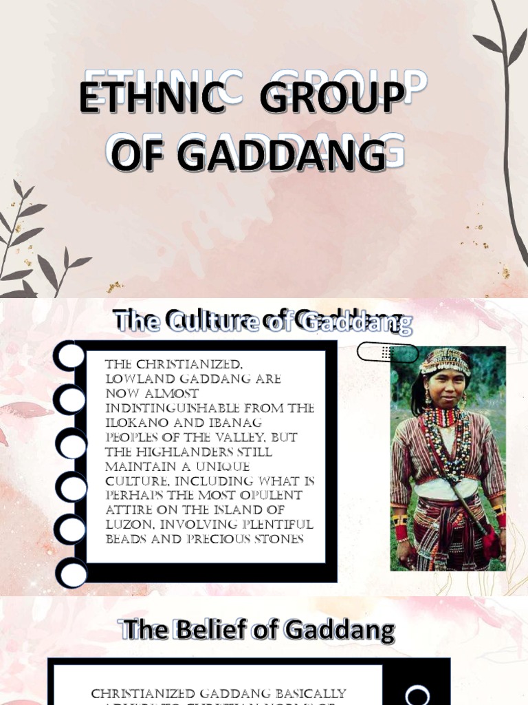 The Ethnic Group of Gaddang | PDF