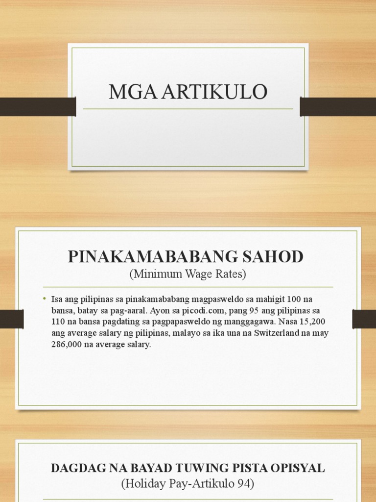 Mga Artikulo | PDF