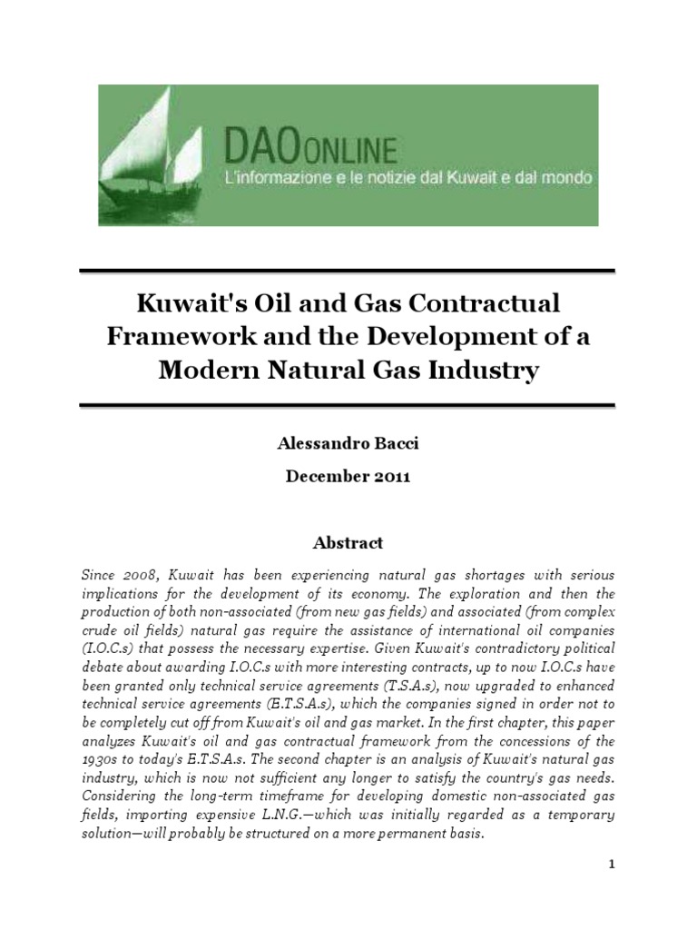 Kuwaits Oil and Gas Contractual Framewor | PDF
