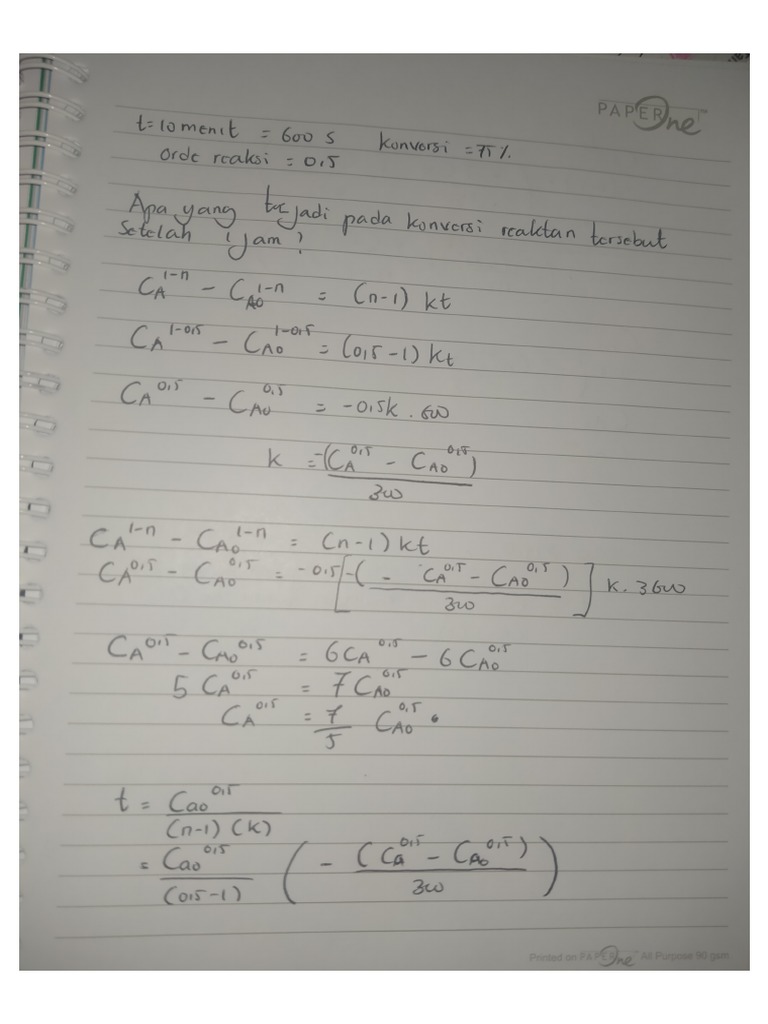 Tugas Kinetika & Katalis (Yosep Andre Pratama) | PDF
